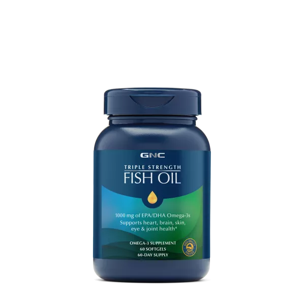 Gnc Triple Strength Fish Oil, Ulei De Peste 1000 Mg Omega 3 Epa Si Dha ...