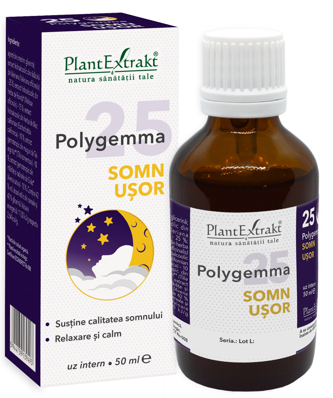 Polygemma 25 - Somn Usor (50 ml), Plantextrakt