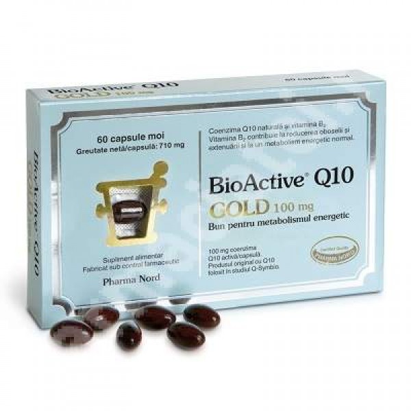 BioActive Q10 Gold 100mg (60 capsule), Pharma Nord de la Botaniq.ro ...