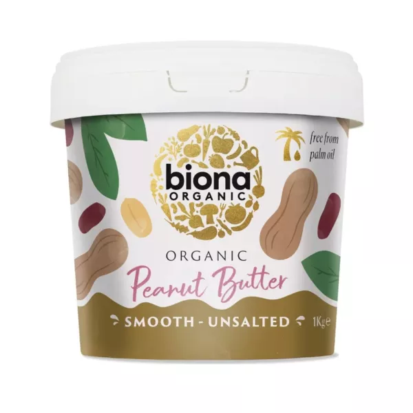 Crema de arahide smooth fara sare eco (1 kg), Biona de la Botaniq.ro ...