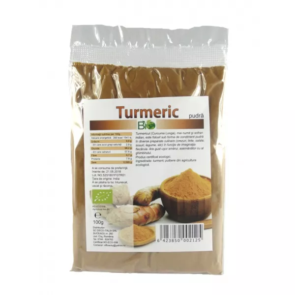 Turmeric pudra (130 grame) de la Botaniq.ro - Simte natura!