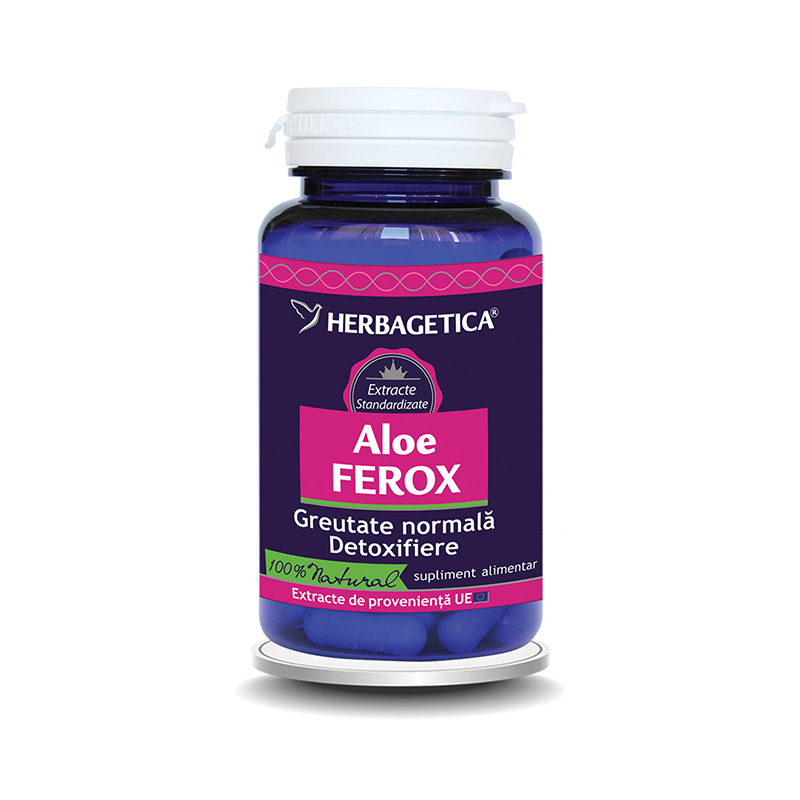 Aloe Ferox (60 capsule), Herbagetica - Botaniq.ro - Magazin Online