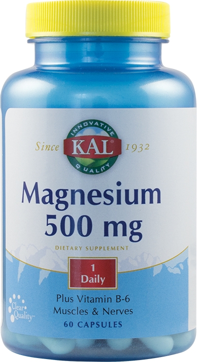 Magnesium 500mg (60 capsule) - Botaniq.ro - Magazin Online