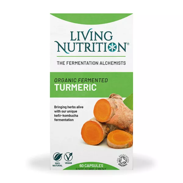 Organic Fermented Turmeric 600 mg Full Spectrum (60 capsule), Living ...