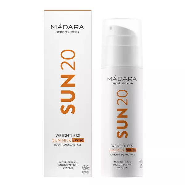 Sun SPF 20 Lotiune de soare delicata (150 ml), Madara de la Botaniq.ro ...
