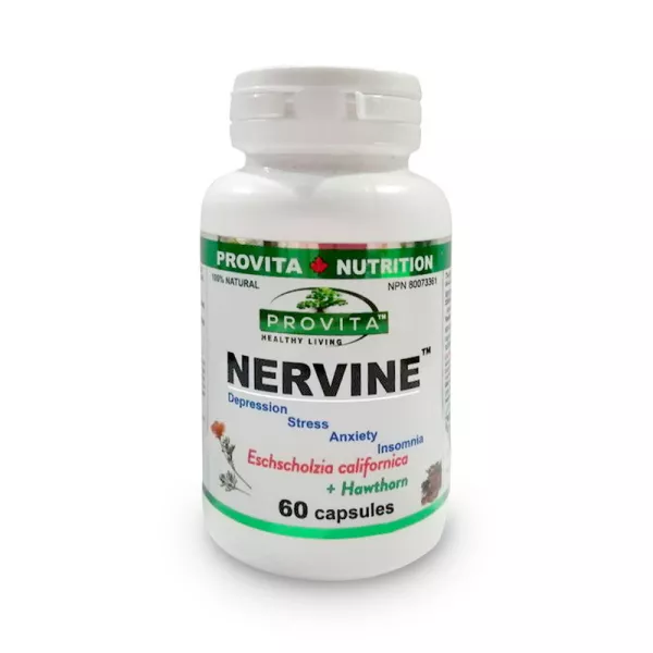 Nervine pentru stres, insomnie, anxietate (60 capsule), Provita ...