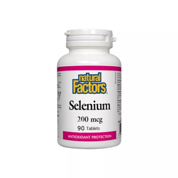 Seleniu Forte 200 mcg (90 tablete), Natural Factors de la Botaniq.ro ...