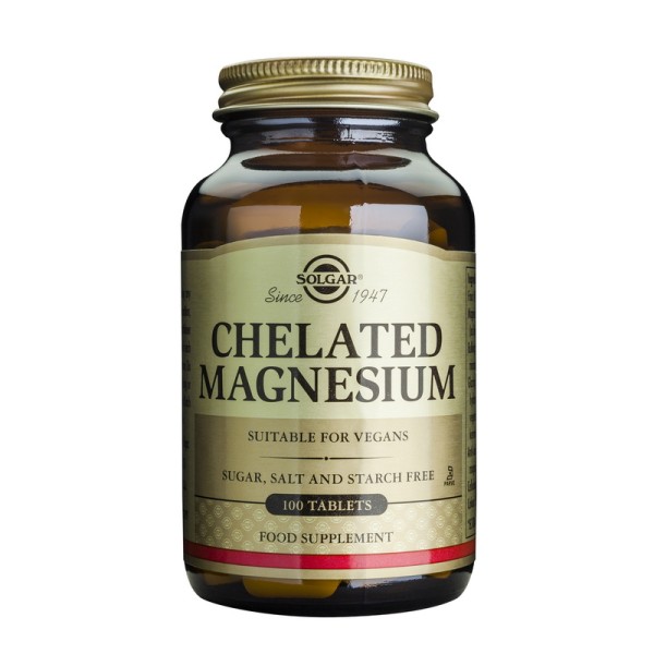 Chelated Magnesium 100mg (100 tablete), Solgar de la Botaniq.ro - Simte ...