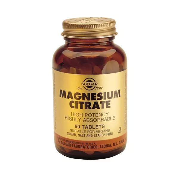 Citrate Magnesium 200mg (60 capsule), Solgar de la Botaniq.ro - Simte ...