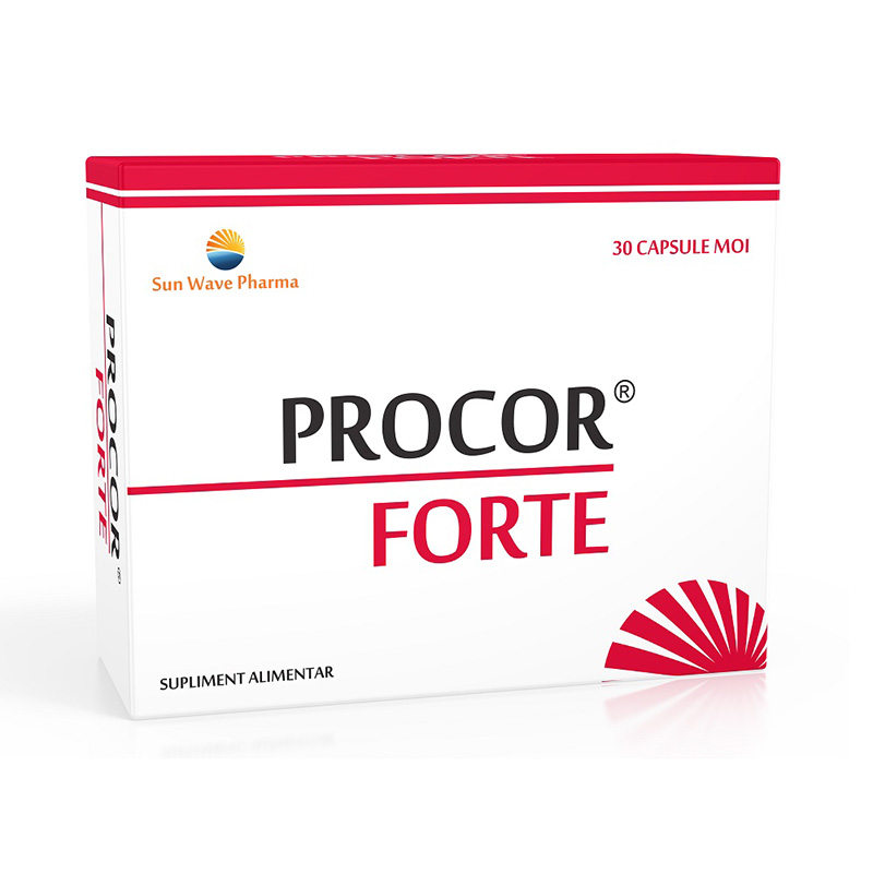 Procor Forte (30 capsule), Sun Wave Pharma - Botaniq.ro - Magazin Online