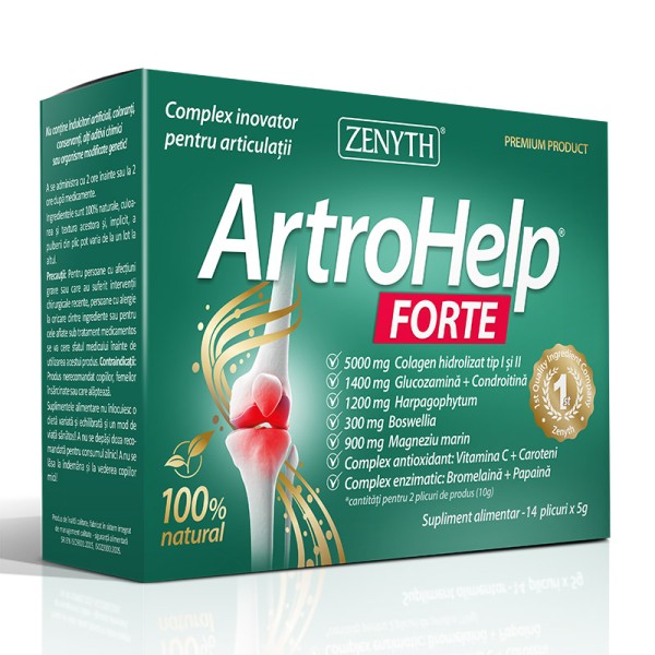 ArtroHelp Forte 5 grame (14 plicuri), Zenyth Pharmaceuticals de la ...