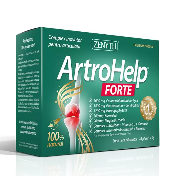 ArtroHelp Forte 5 grame (28 plicuri), Zenyth Pharmaceuticals de la ...
