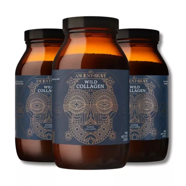 Economy Pack Wild Collagen Marin 3 x 200g, Ancient and Brave de la ...