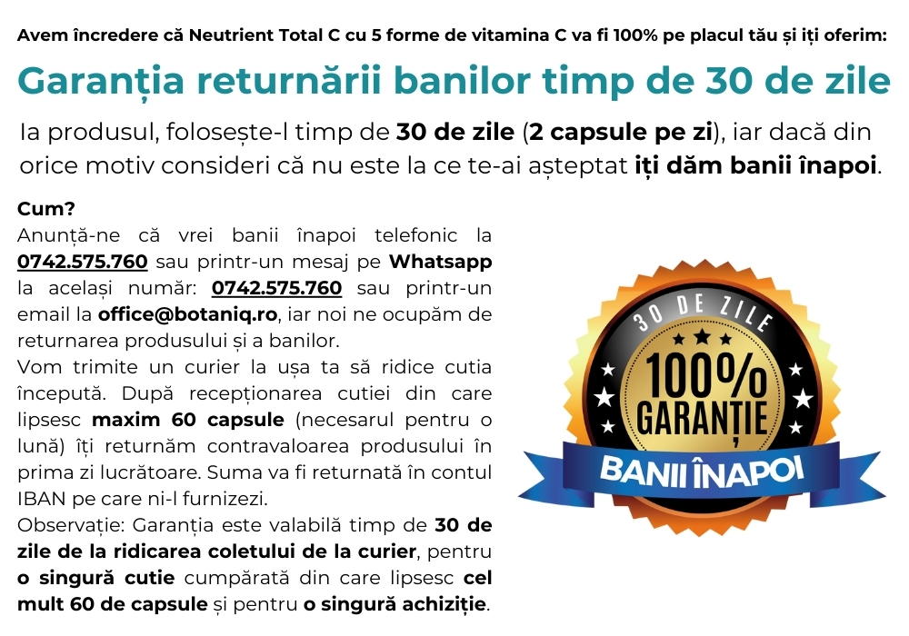 Total C Formulă avansată cu 5 tipuri de vitamina C (120 capsule ...