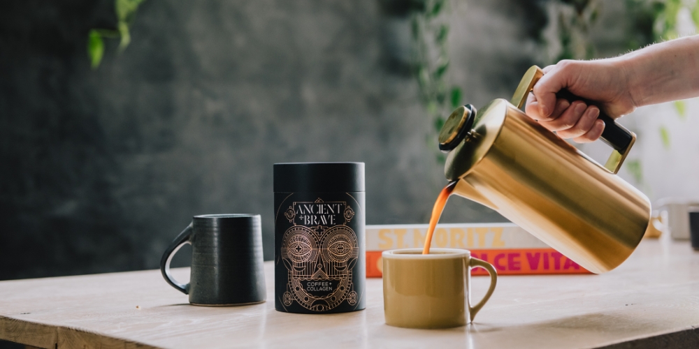 Coffee Collagen 250 gr (25 portii), Ancient and Brave de la Botaniq.ro ...