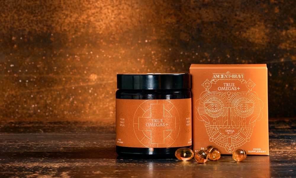 True Omega+ Omega-3, Omega-7 (60 capsule softgel), Ancient and Brave de ...