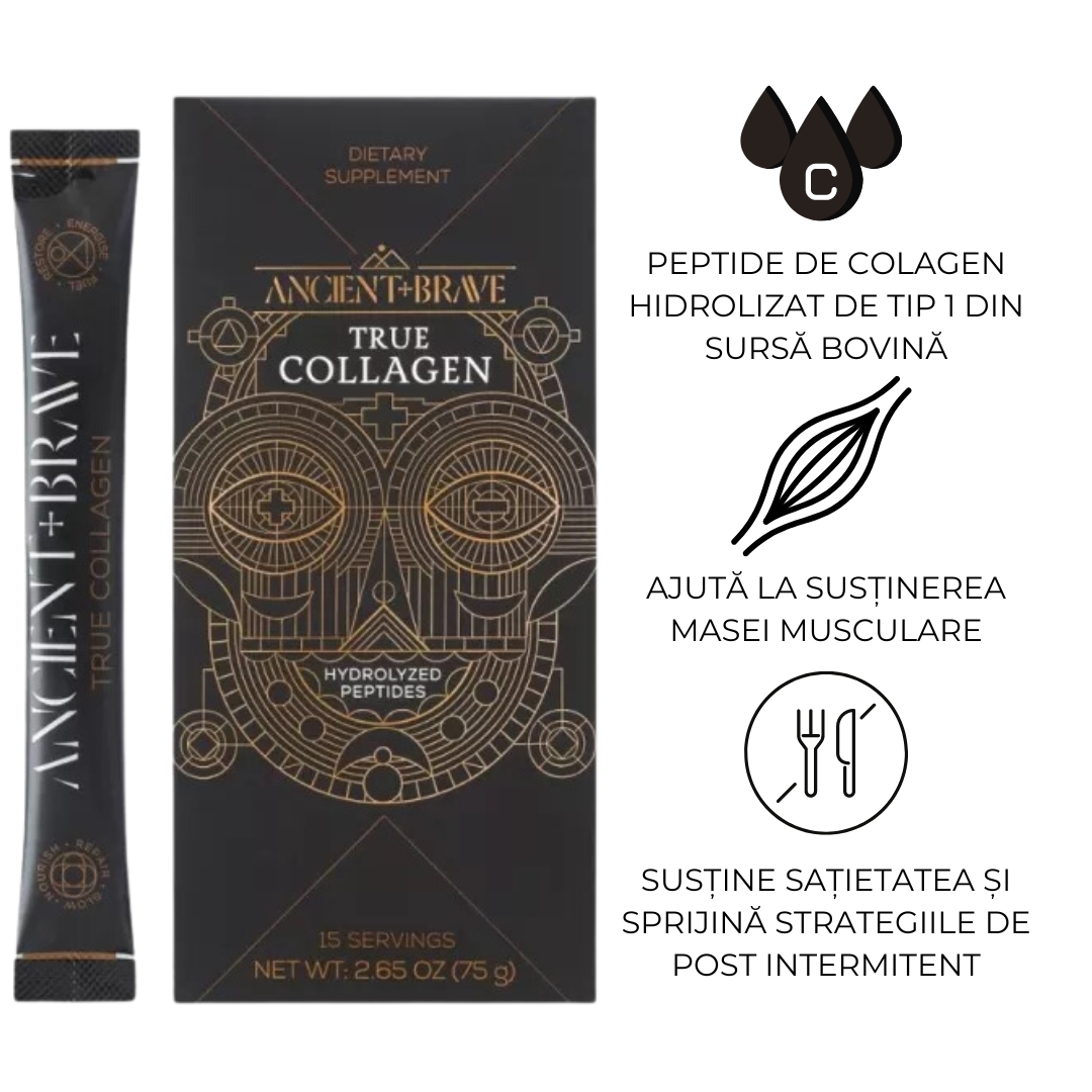 True Collagen powder 15 x 5 gr (15 plicuri), Ancient and Brave de la ...