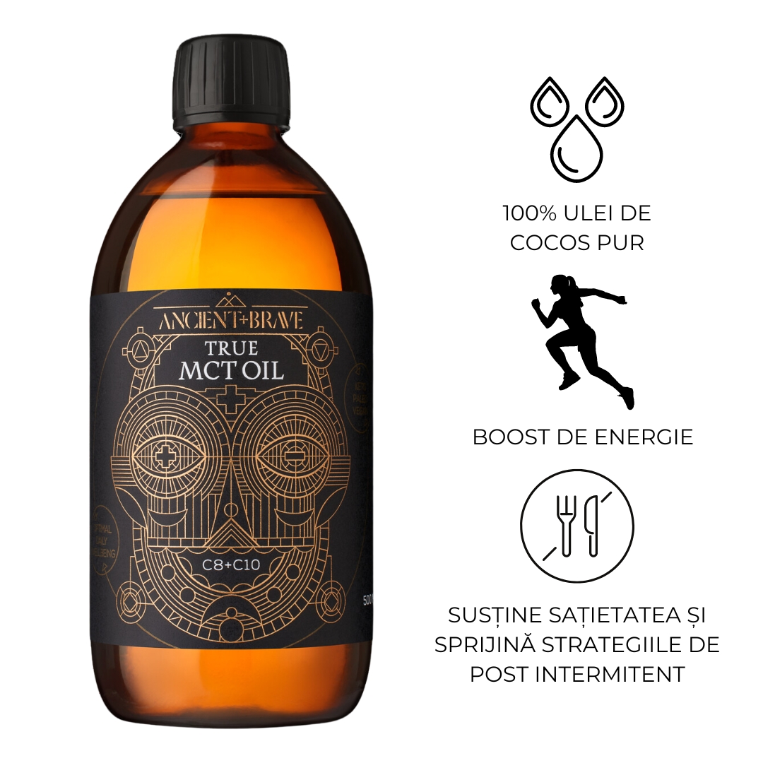 True MCT Oil 500 ml (50 portii), Ancient and Brave de la Botaniq.ro ...