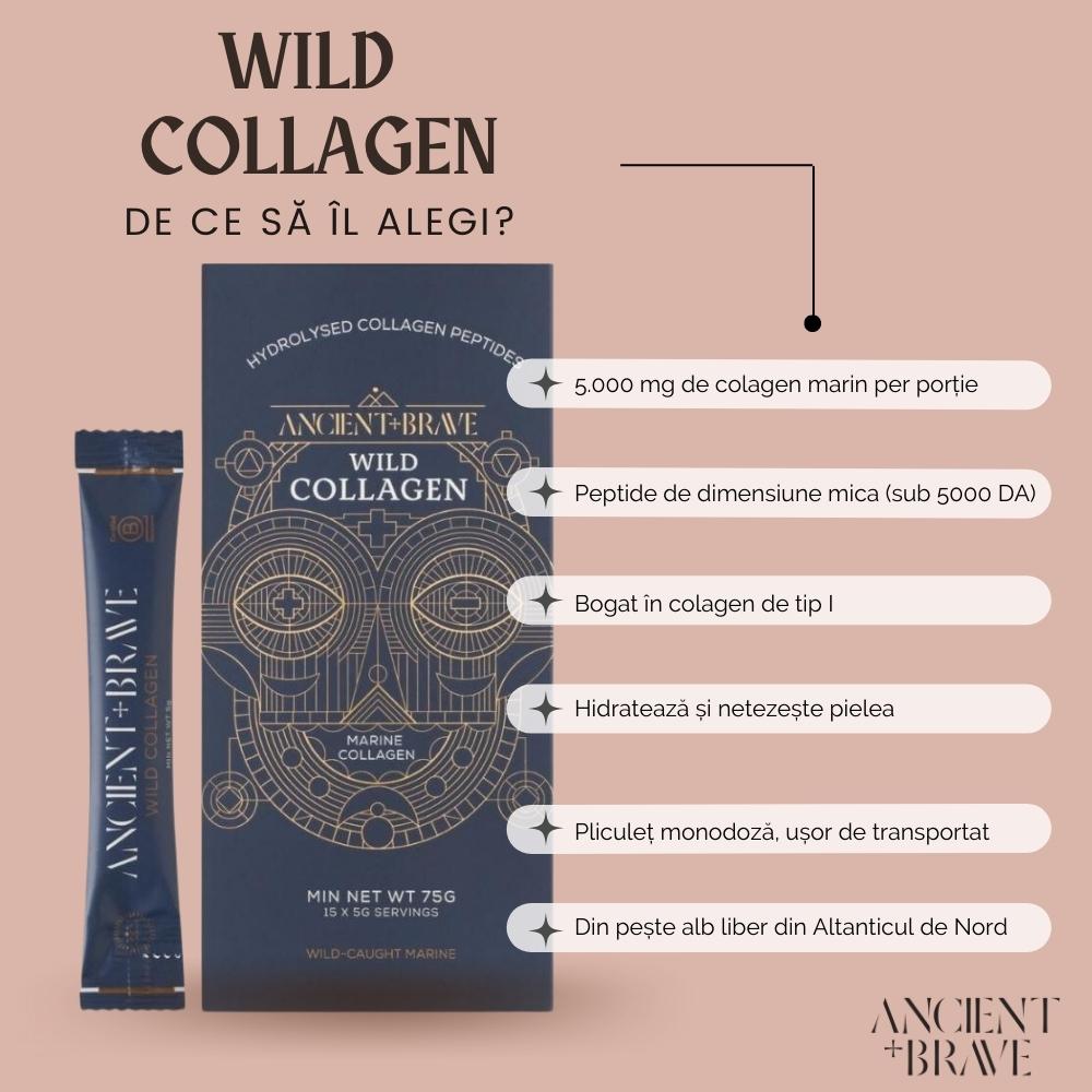 Wild Collagen Marin 15 plicuri x 5g, Ancient and Brave de la Botaniq.ro ...
