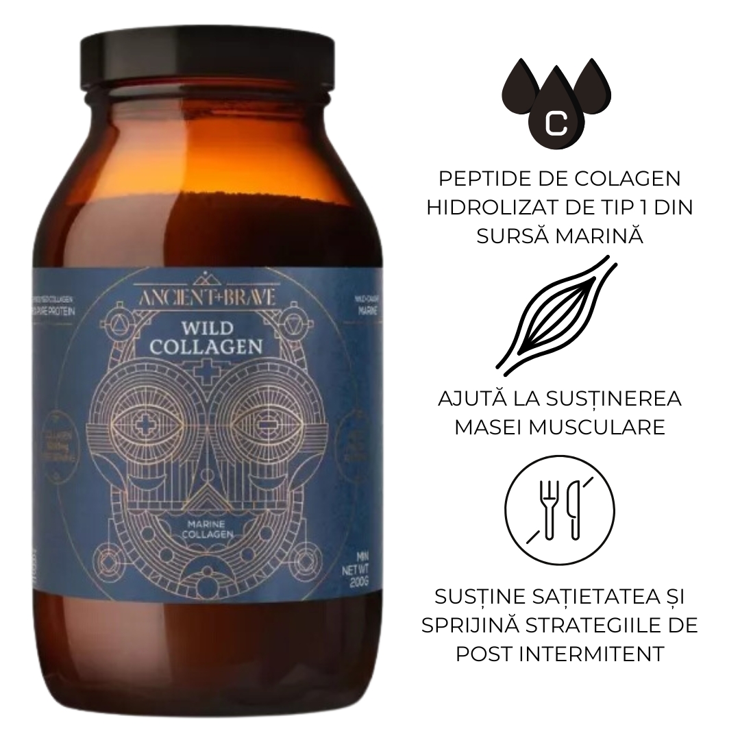 Wild Collagen Marin 200g (40 portii), Ancient and Brave de la Botaniq ...